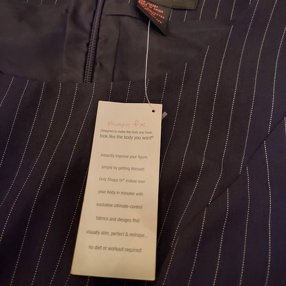 Shape FX | Dresses | Shapefx Pinstripe Dress Size 2 | Poshmark